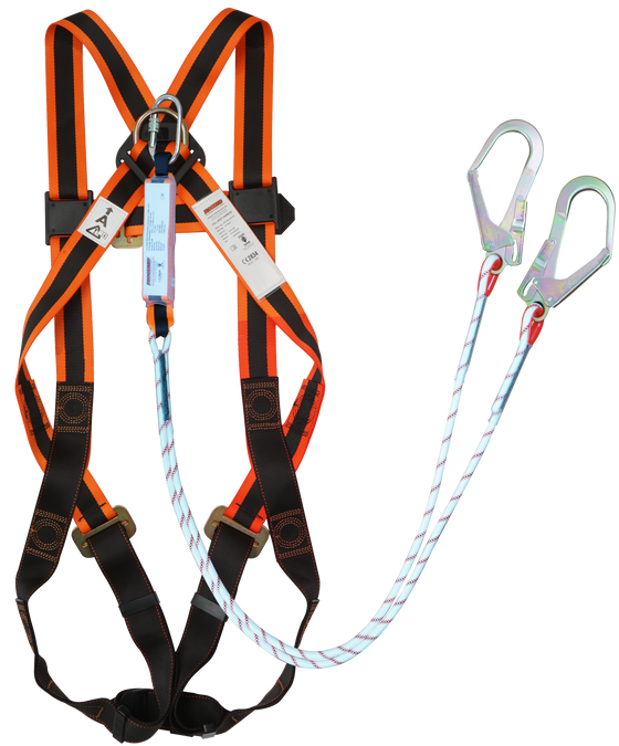 Full Body Harness Lite 1 D-ring – Double Kernmantle Lanyard Set ...