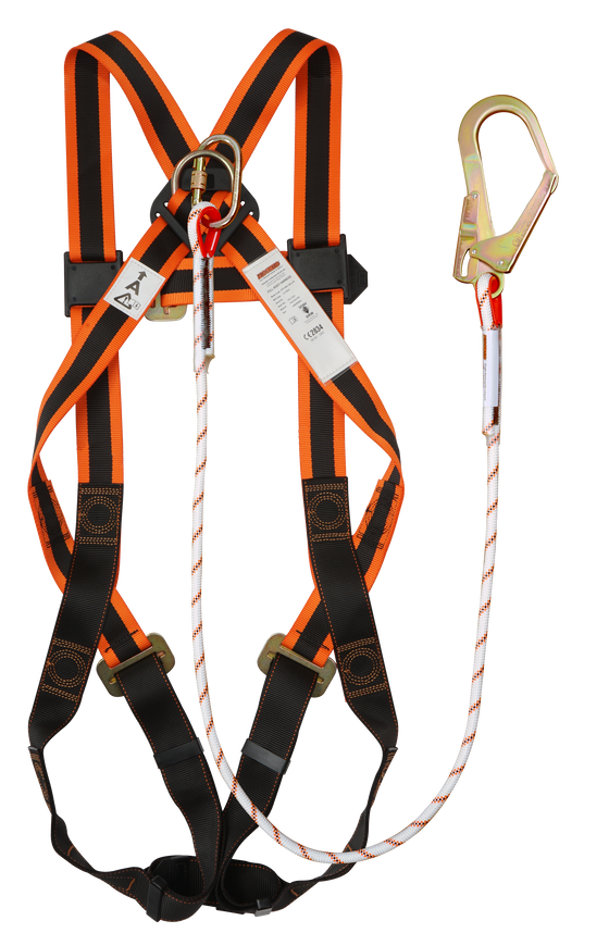 Full Body Harness Lite 1 D-ring - Single Kernmantle Lanyard Set ...