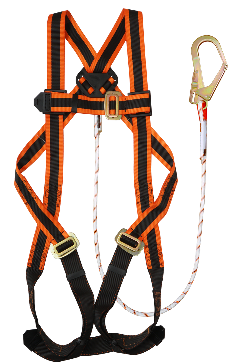 Full Body Harness Lite 1 D-ring - Single Kernmantle Lanyard Set ...